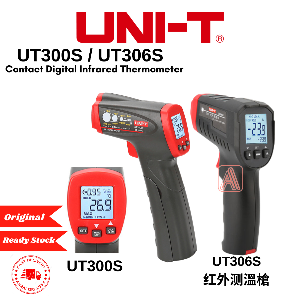 UNI-T UT300S ( - 32°C - 400°C ) / UT306S New Upgrade !!! ( - 50°C - 500°C ) Non Contact Digital ...
