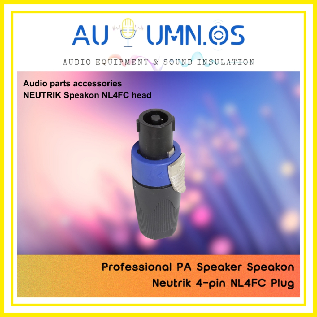 SPEAKON NL4FC 4-Pin Professional Speaker Stereo Plug Or Cable Connector ...