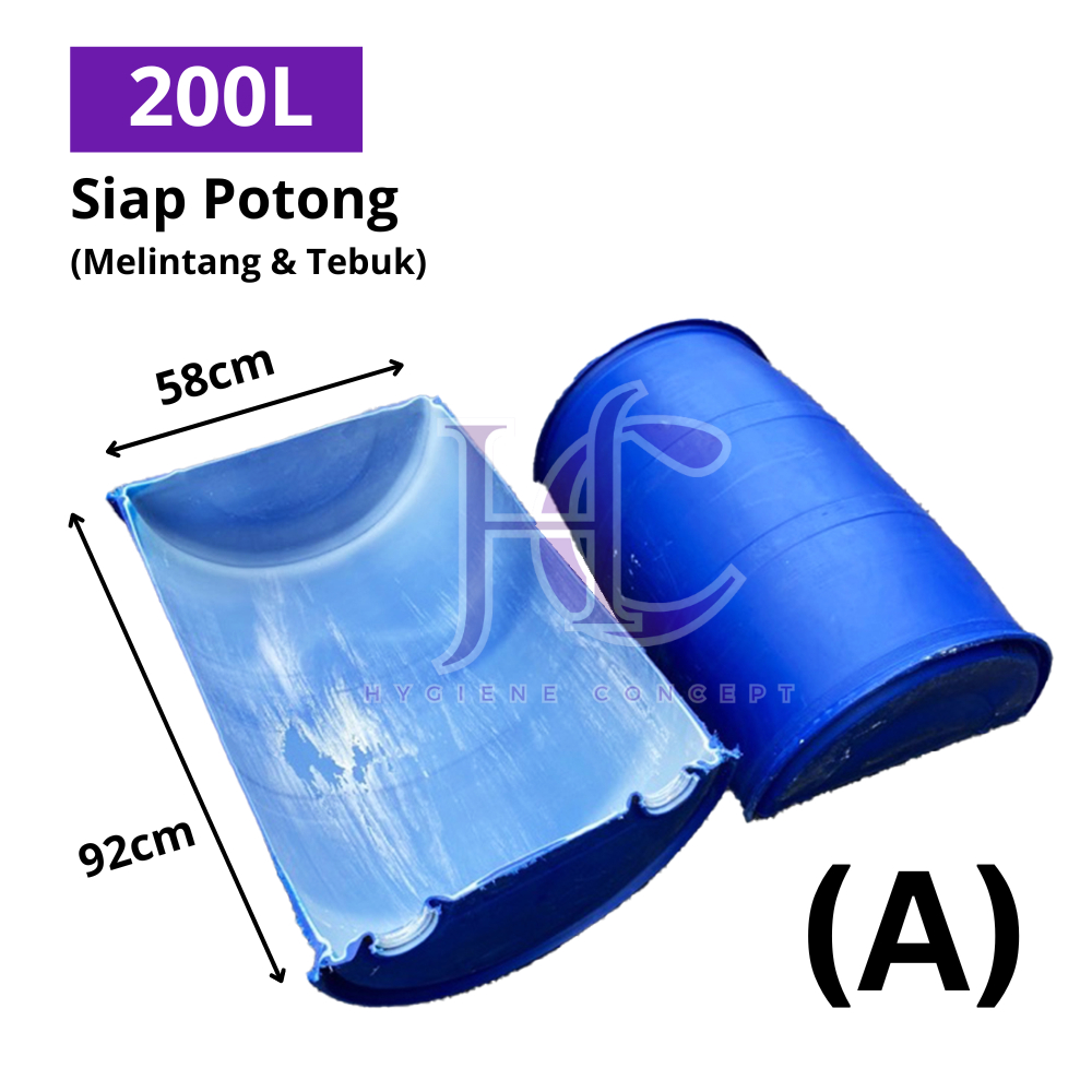 Tong Drum Plastik / Tong Air / Blue Drum Plastic / Bekas Tong Biru ...