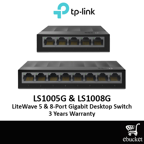 TP-Link LS1008G / LS1005G Gigabit 10/100/1000Mbps Desktop Ethernet LAN ...