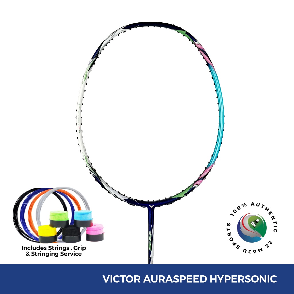 VICTOR AURASPEED HYPERSONIC ARS-HS BADMINTON RACKET ( FOC STRING + GRIP ...