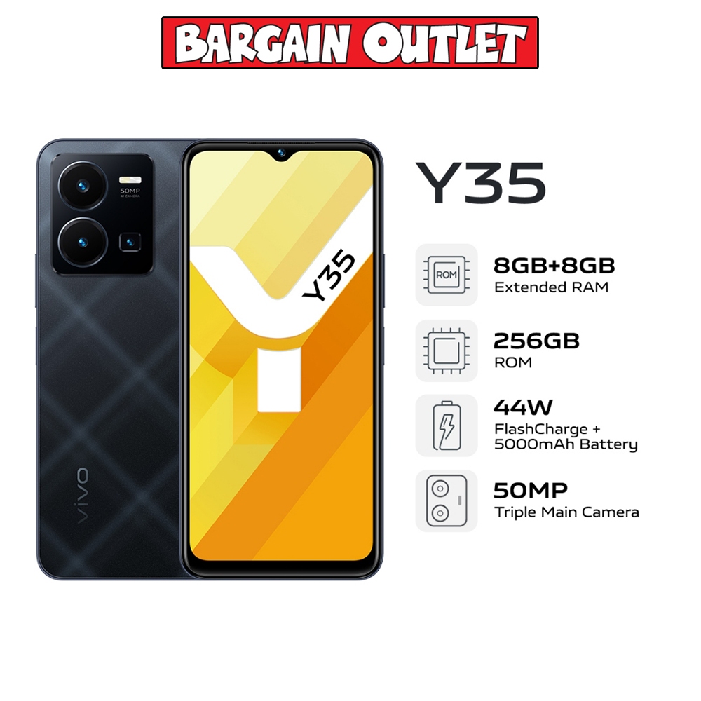 VIVO Y35 8GB + 8GB Extended RAM l 256GB ROM l 50MP Triple Main Camera ...