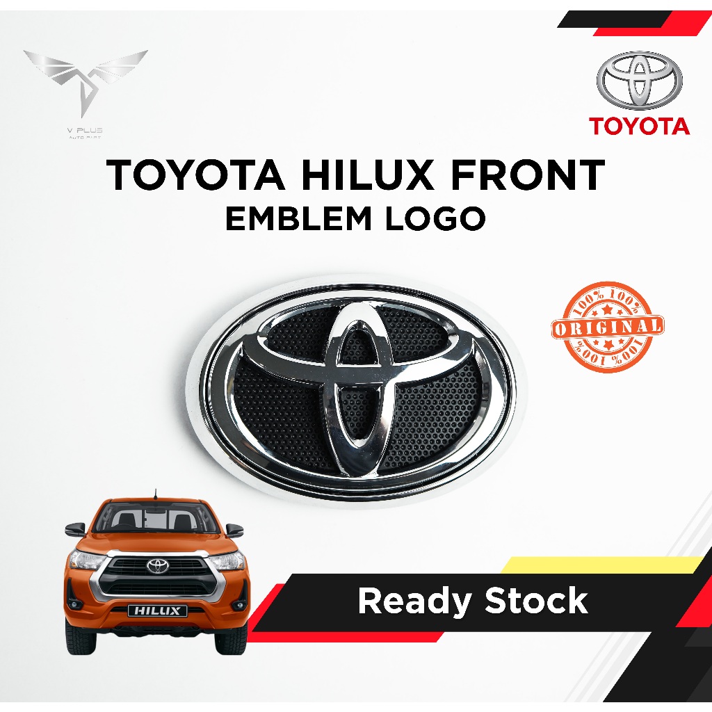 ORIGINAL TOYOTA HILUX REVO 2016-2022 FRONT EMBLEM LOGO | Shopee Malaysia