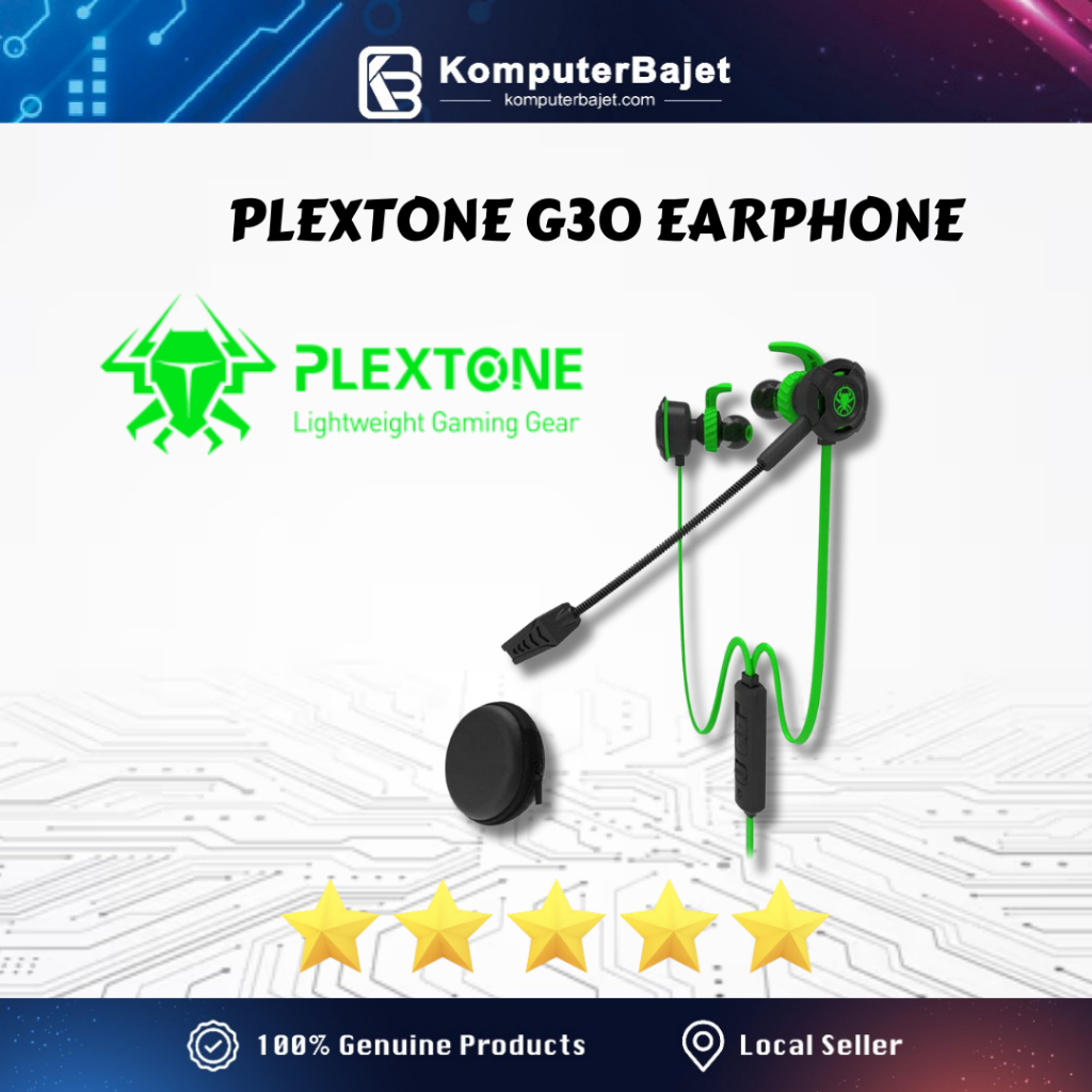 PLEXTONE G30 Gaming Earphone Long Mic Bass HD Stereo Earbud PC PS4 Xbox ...
