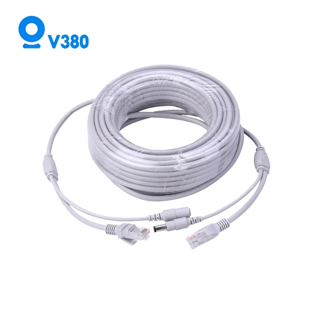 LAN 10/20M Rj45 Plus Dc Power Extension Ethernet CCTV Cable Lan For Poe ...