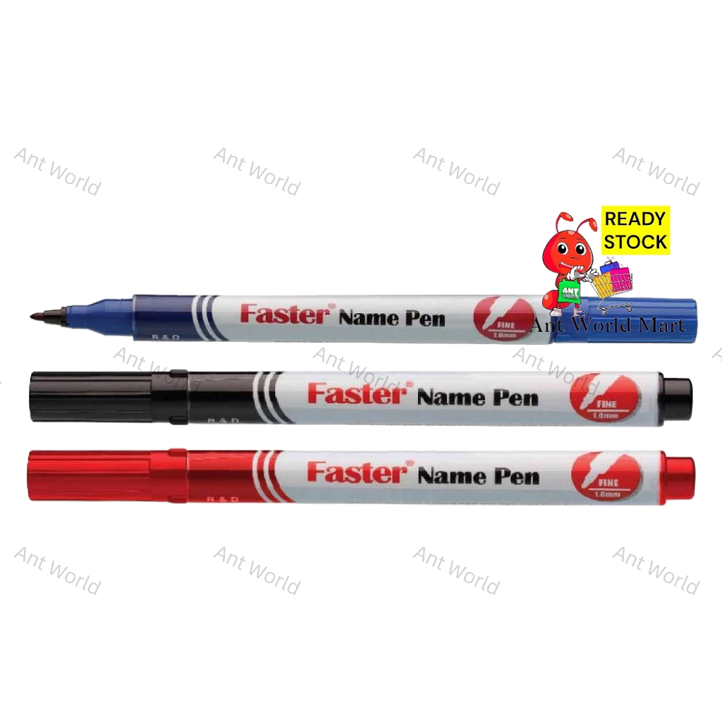 READY STOCK!!! Faster Name Pen 1.0mm 油性马克笔 | Shopee Malaysia