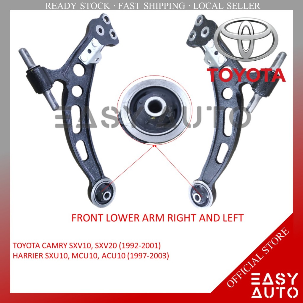 1SET 2 PIECES !! TOYOTA CAMRY SXV10/SXV20/HARRIER SXU10/MCU10/ACU10 - FRONT LOWER ARM RIGHT AND ...