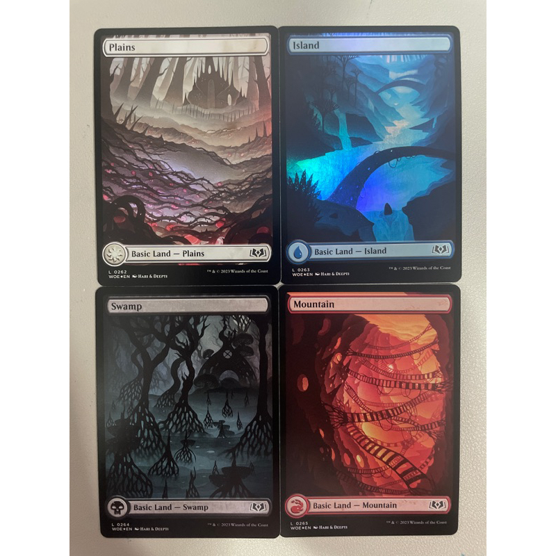 MTG:Wilds Of Eldraine (WOE) Island, Plains, Swamp card (Full Art)(Non ...
