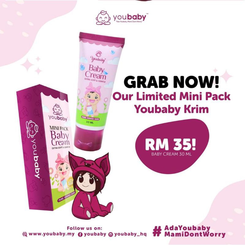 YOUBABY Baby Cream Mini Pack 30ml | Shopee Malaysia