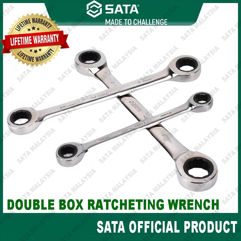 SATA Double Box Ratcheting Wrench Spana Sepana Full Polish Spanner with ...