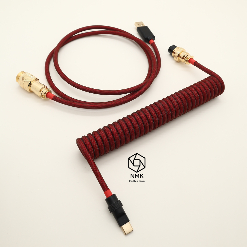 Custom Made Premium USB Coiled Keyboard Cable [Double Sleeved, Oven ...