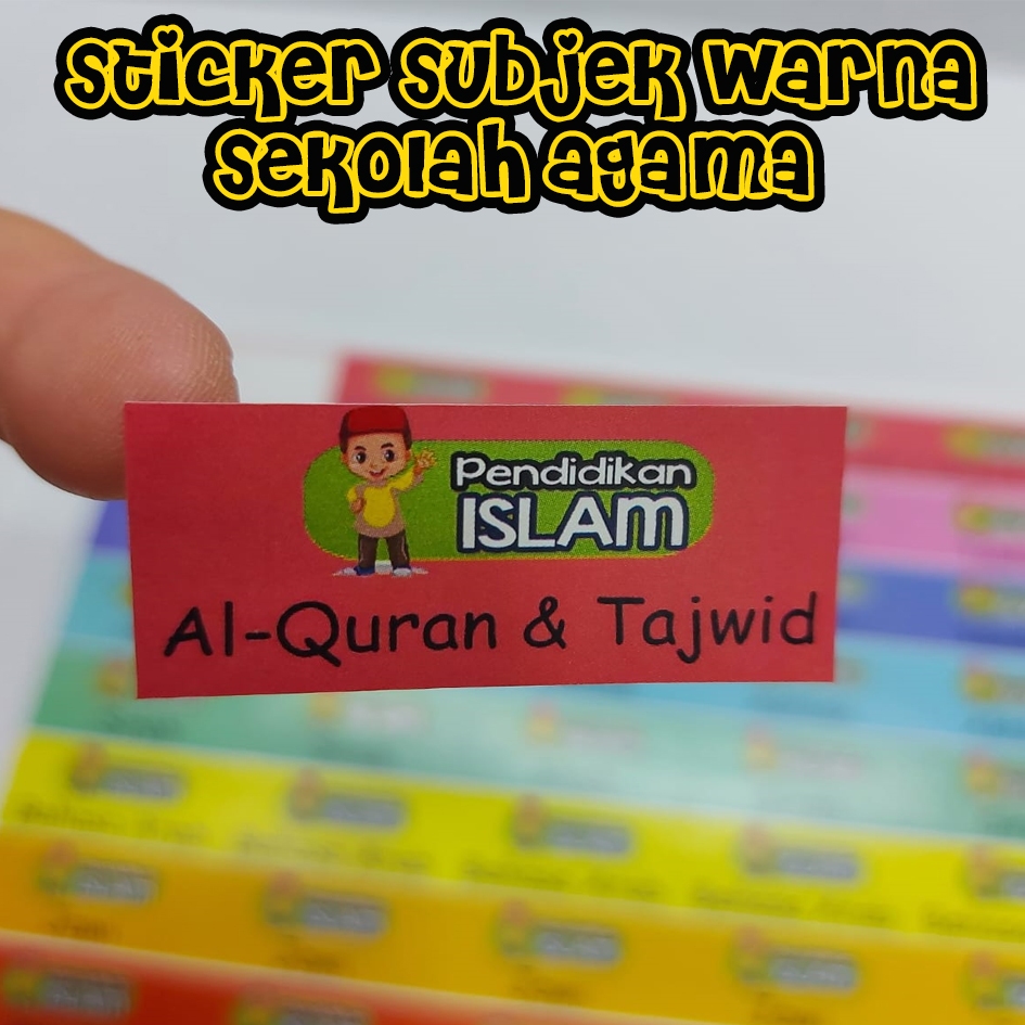 Sticker Subjek Transparent Sekolah Stationery Buku Tulis Teks Simple ...