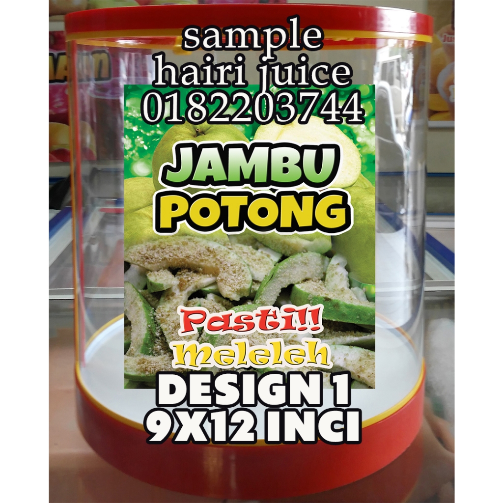 Sticker Air Balang Buah Jambu Potong Kalis Air | Shopee Malaysia