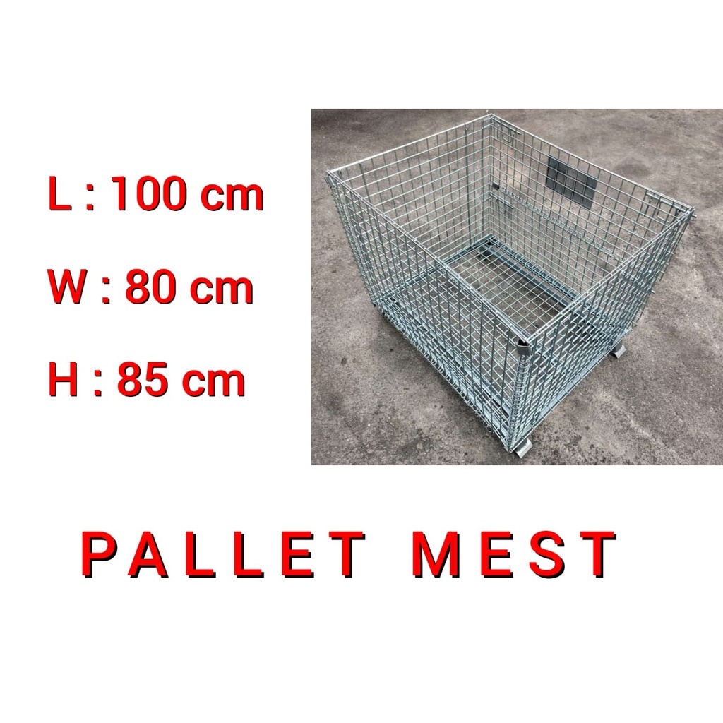 Good Quality Galvanized Pallet Mesh ( Thick Wire ) 800kg / Stackable ...