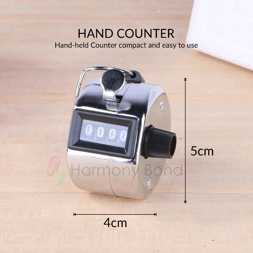 Dingli Hand Held Tally Counter 4-Digit Number Mechanical / Mekanikal ...