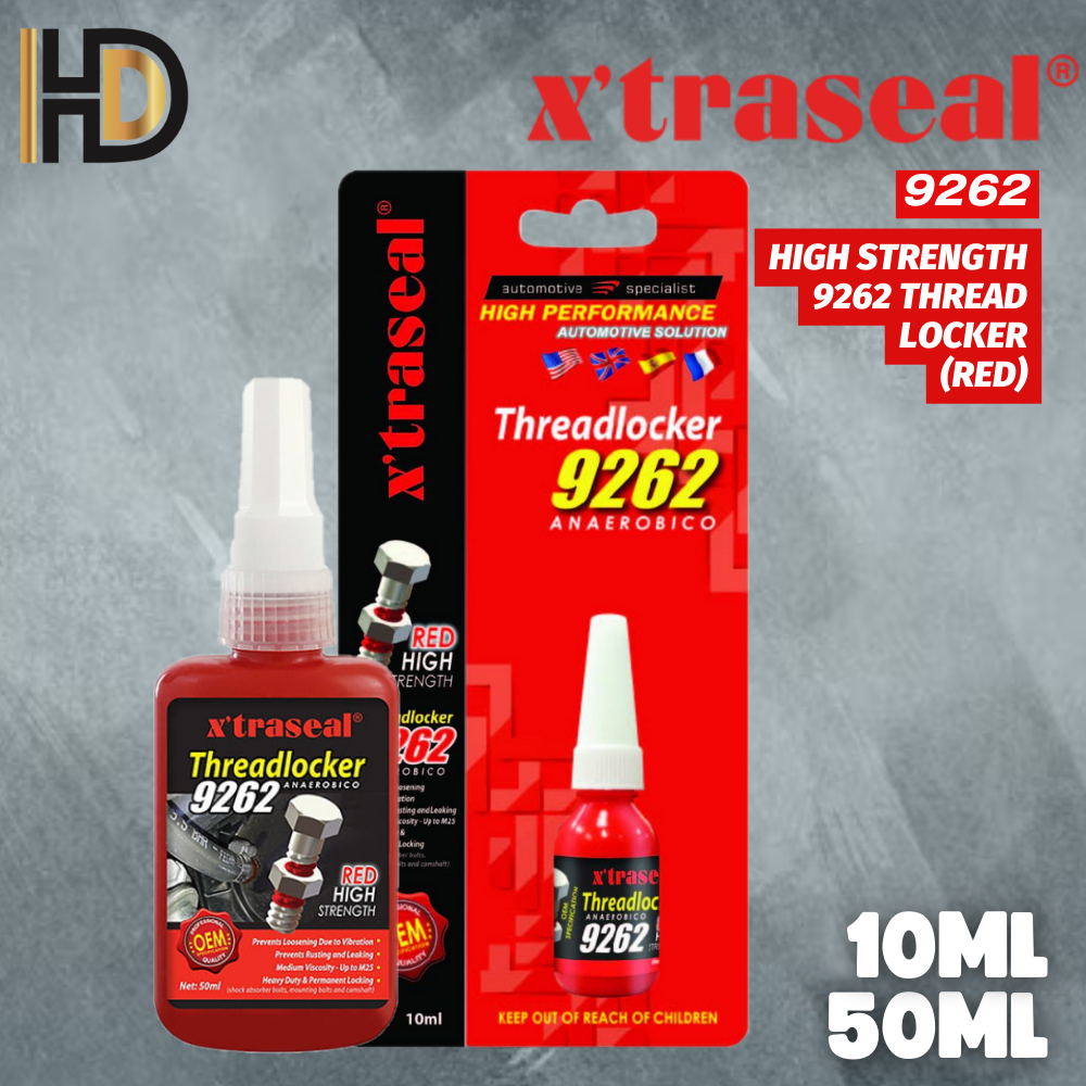 XTRASEAL 10ml /50ml High Strength 9262 Thread Locker (red) | Shopee ...