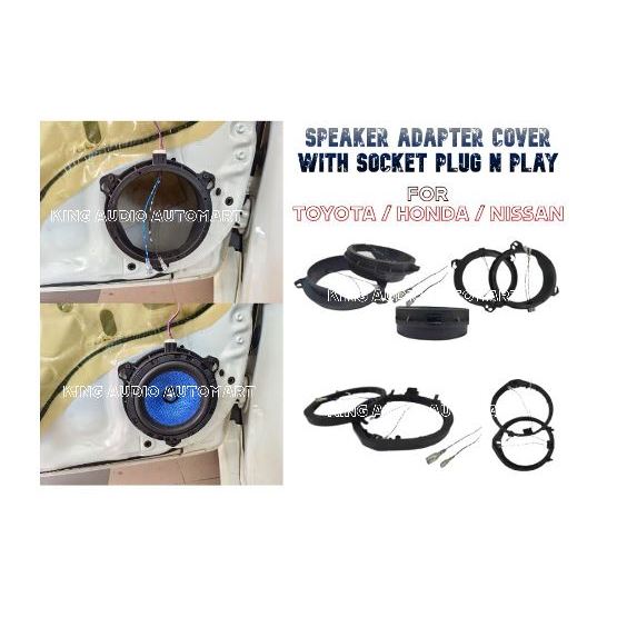 (2Pcs) 6.5" Speaker Spacer Cover Adapter with Plug And Play Socket ...