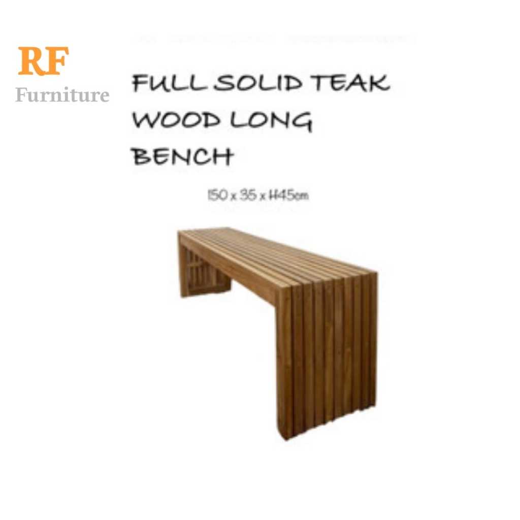 Wooden Bench/Long Bench/5-ft Wooden Long Bench /RF FURNITURE 150-FULL ...
