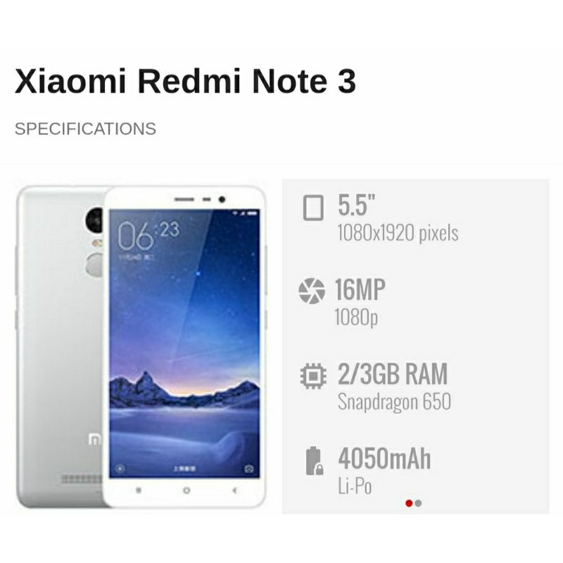 REDMI NOTE 3 Dual SIM 4G [used] | Shopee Malaysia