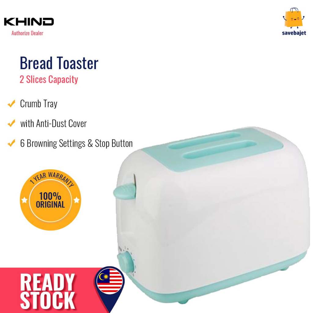 KHIND Pembakar Roti Bread Toaster Midori Series BT808 | Shopee Malaysia