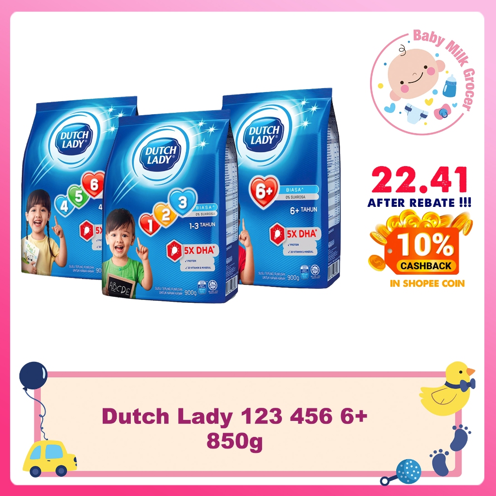 Dutch Lady 123 / 456 / 6+ (850g x 1) Asli / Madu / Coklat | Shopee Malaysia