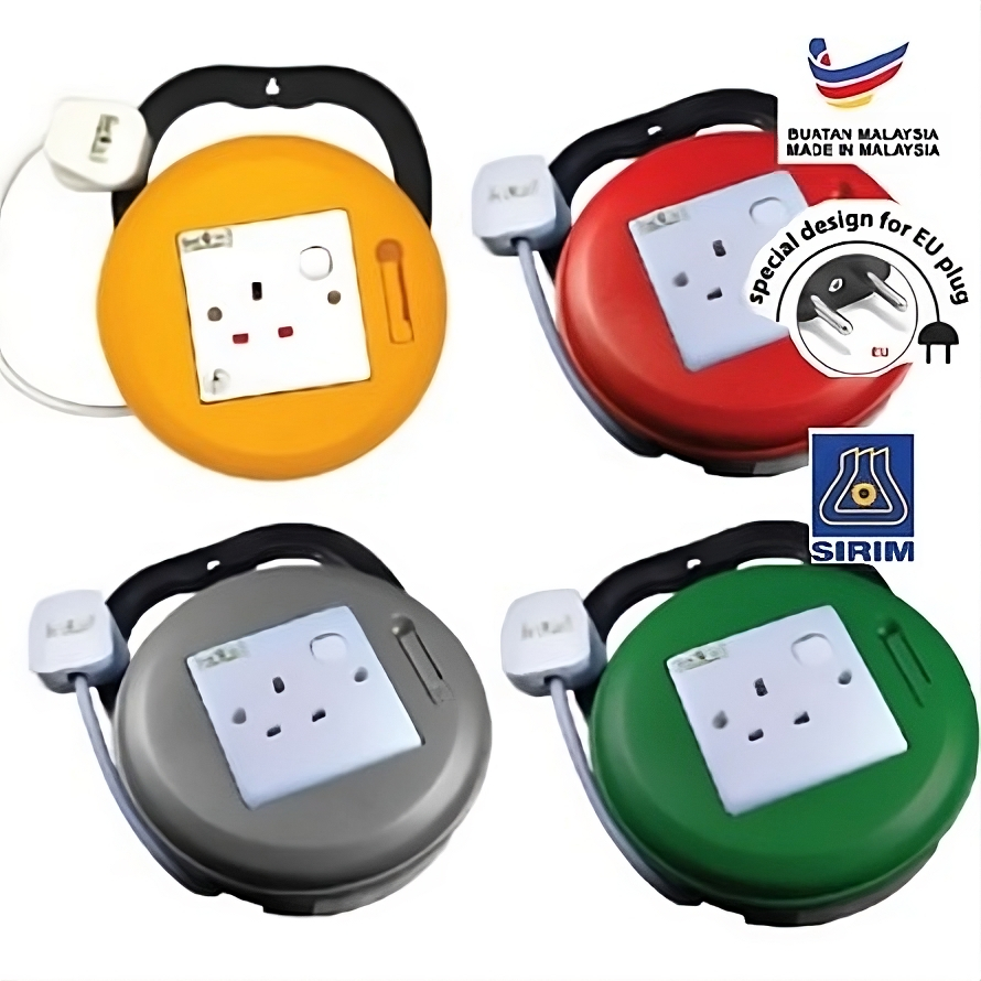 Round Cable Reel Extension Wire Box Trailing Adapter 5m/7m/10m ...