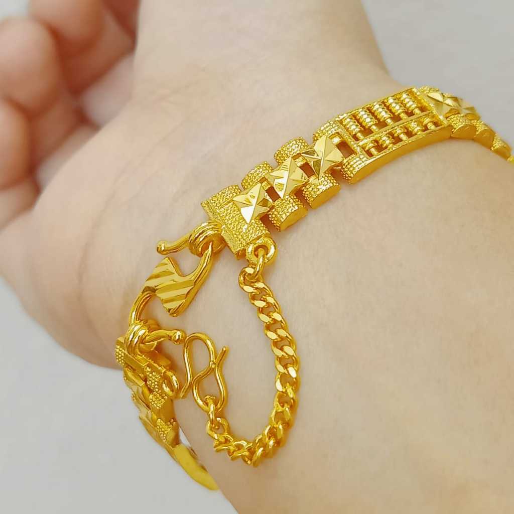 Rantai Tangan Emas Bangkok Bracelet GOLD PLATED | Shopee Malaysia