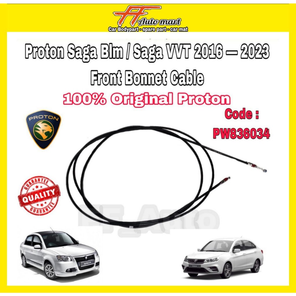 100% ORIGINAL Proton Saga BLM/ FLX/ SV/ VVT 2016-2022 Front Bonnet ...
