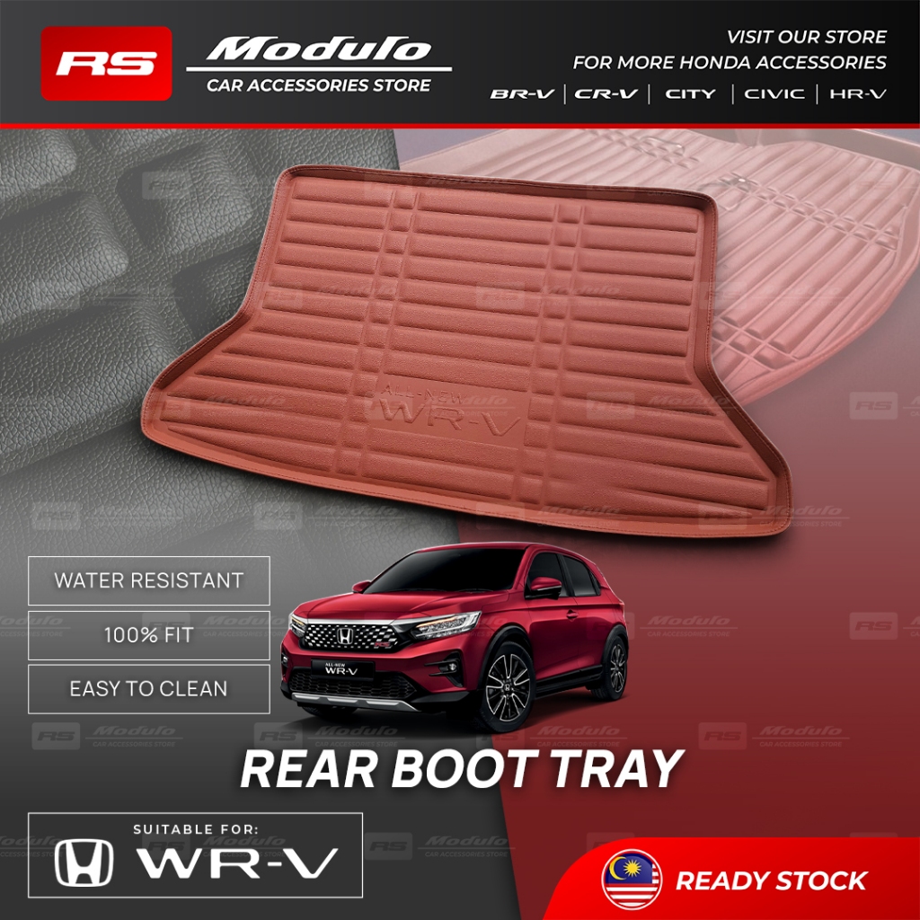 [𝐁𝐎𝐎𝐓 𝐓𝐑𝐀𝐘] Honda NEW WRV 2023 2024 Rear Trunk Carpet Mat Non Slip ...