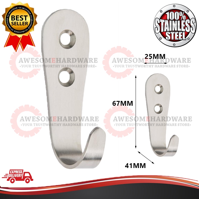 (SINGLE HOOK) STAG 812 SUS304 STAINLESS STEEL WALL MOUNT HOOK HANGER ...