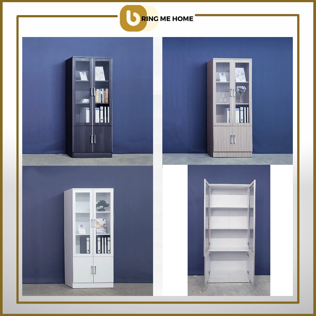 ESCOT Glass Cabinet Display Cabinet File Cabinet Display Rack Book Rack ...