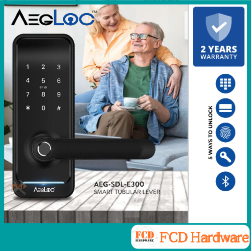 AEGLOC Black Smart Tubular Lock (AEG-E300) /DIGITAL DOOR LOCK ...