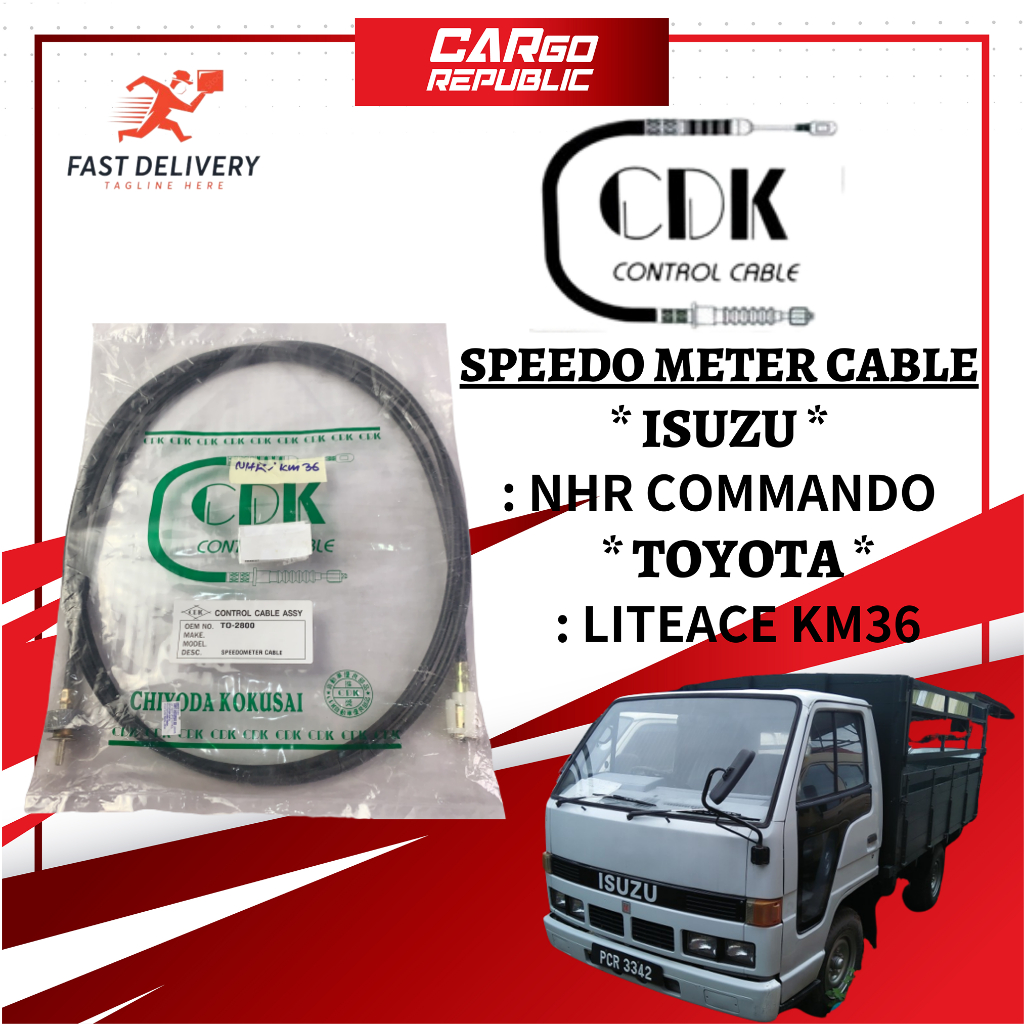 Isuzu Nhr Commando , Toyota Liteace Km36 Speedo Meter Cable 100% Brand ...