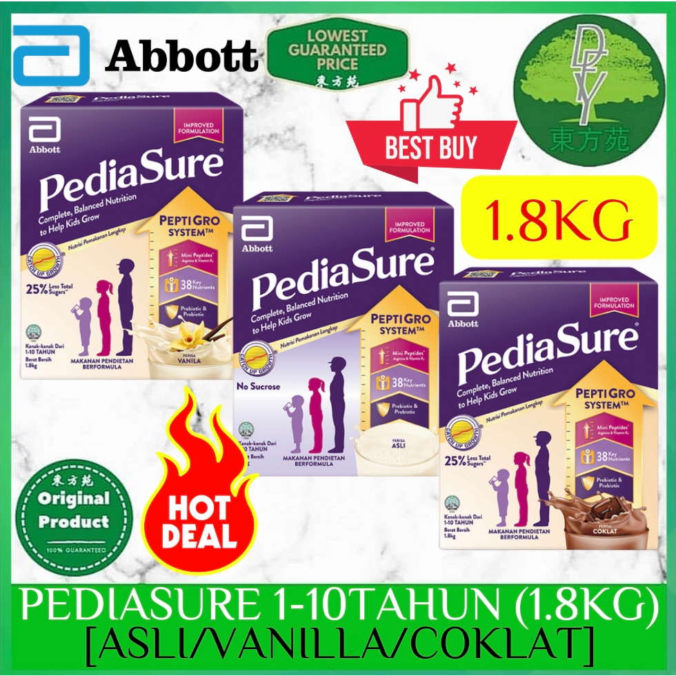 PediaSure Complete (Asli/Vanilla/Coklat) (1.8kg) Exp: 06/2025 (Perfect Box Condition) | Shopee ...