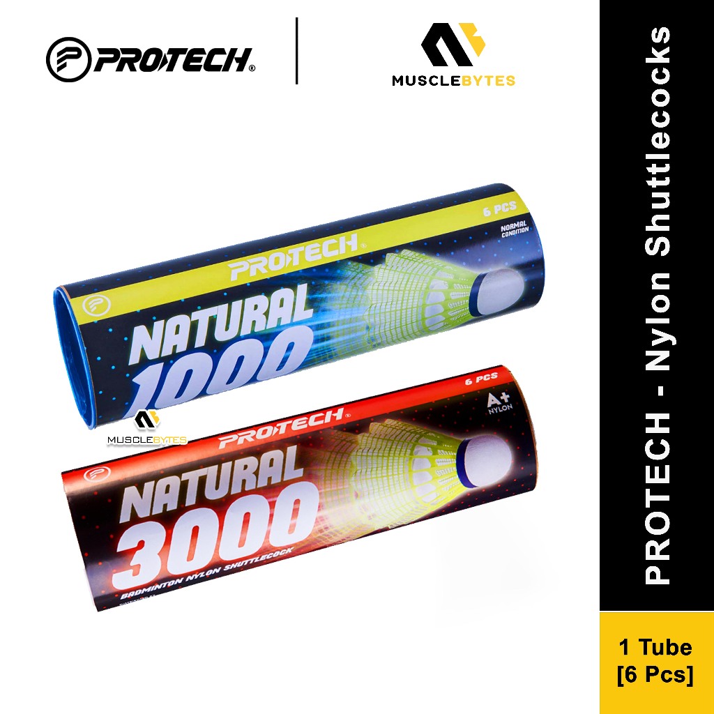 PROTECH - Nylon Shuttlecocks [Natural 1000 / Natural 3000] | Shopee ...