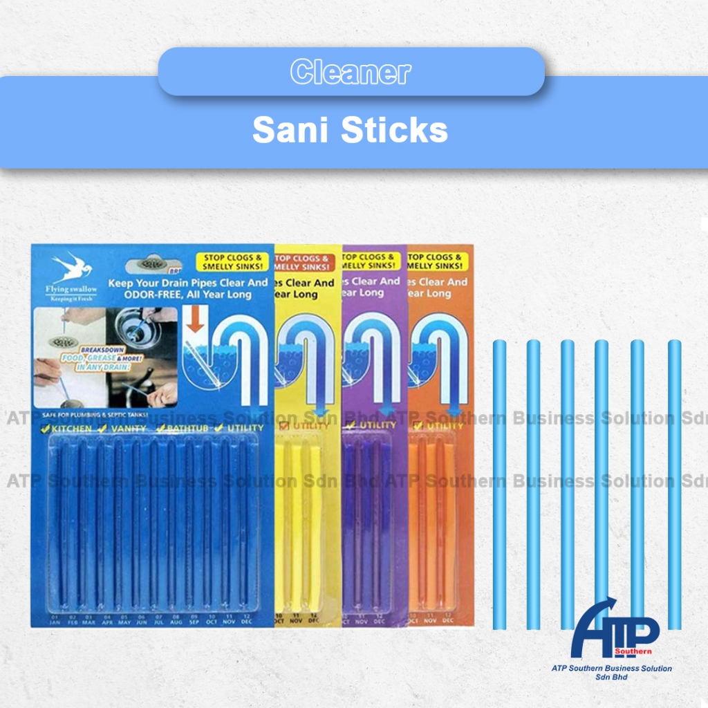 Sani Stick Pipe Deodorizer Easy Drain Cleaning Sanitation Enzyme Rod ...