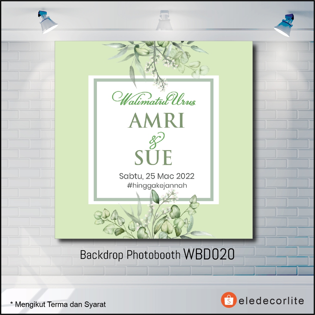 BACKDROP KAHWIN/PHOTOBOOTH KAHWIN/BANNER MAJLIS PERKAWINAN/BANNER ...