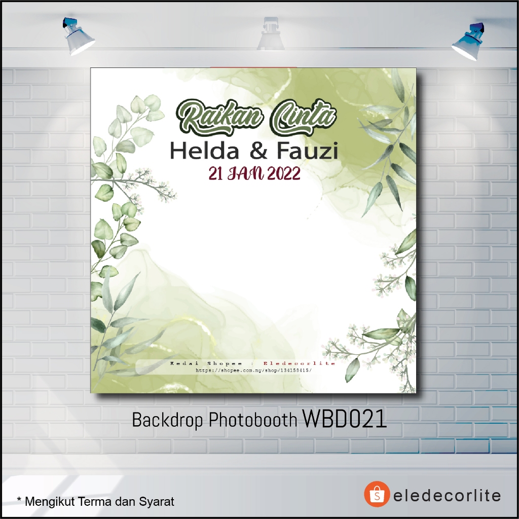 BACKDROP KAHWIN/PHOTOBOOTH KAHWIN/BANNER MAJLIS PERKAWINAN/BANNER ...