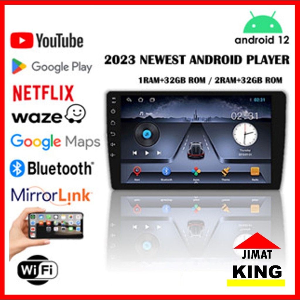 Android Player [2GB RAM+32GB ROM] Android Car Player Radio Kereta ...