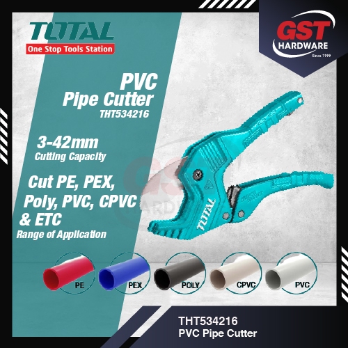Total PVC Pipe Cutter THT53351 Poly Pipe Cutter PVC Pemotong Paip PVC ...