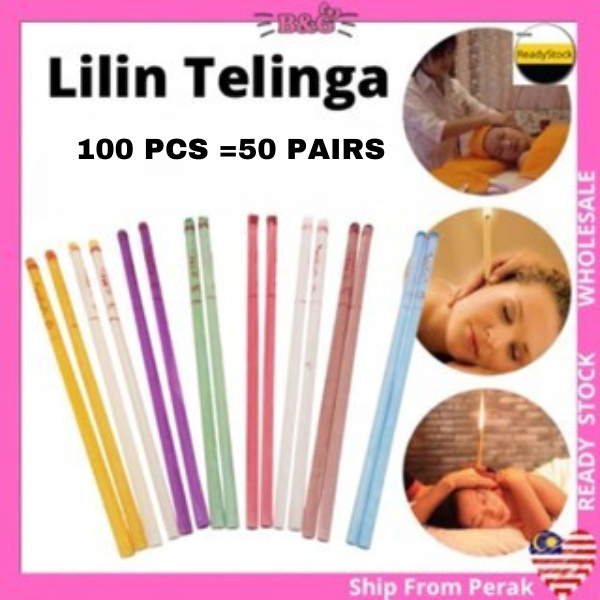 100pcs Traditional Ear Candles Ear Cleansing And Relaxation Therapy ...