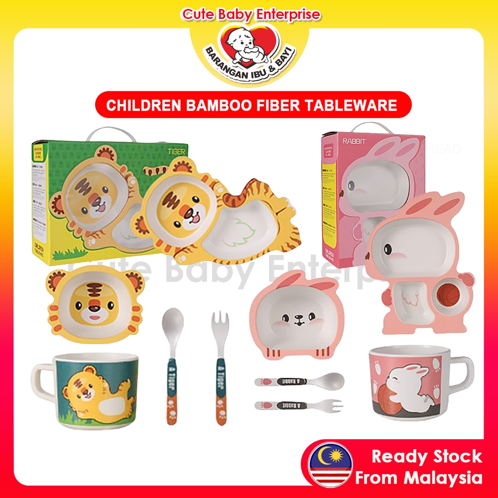 Children's Bamboo Fiber Tableware Baby Compartment Eating Bowl Dinner ...