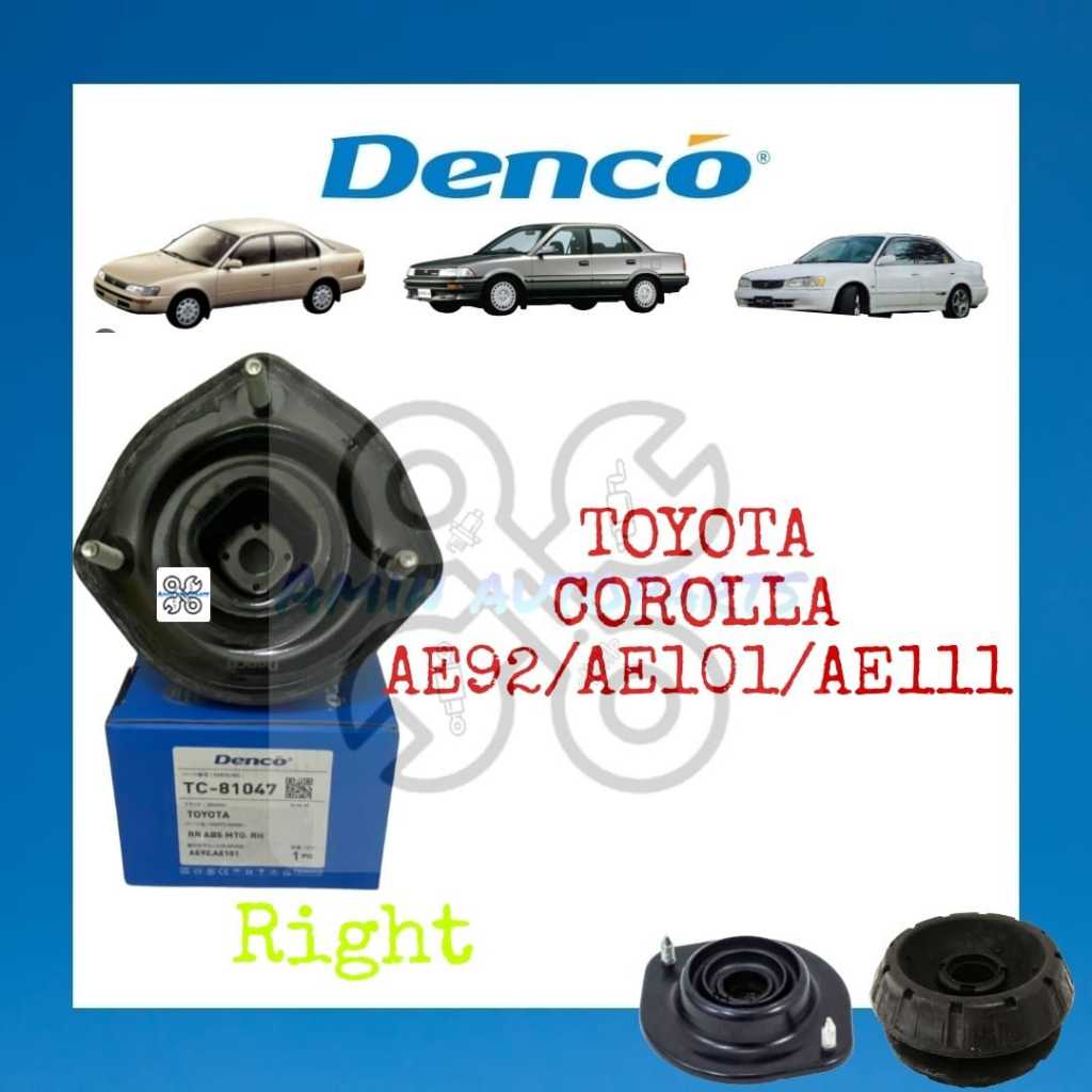DENCO ABSORBER MOUNTING REAR LEFT & RIGHT TOYOTA COROLLA AE92/AE101 ...