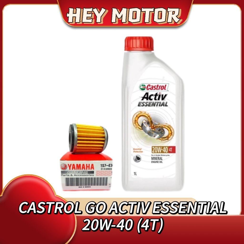 Castrol GO ACTIV ESSENTIAL Engine Oil 4T 20W40 (100% Original) 1 litre ...