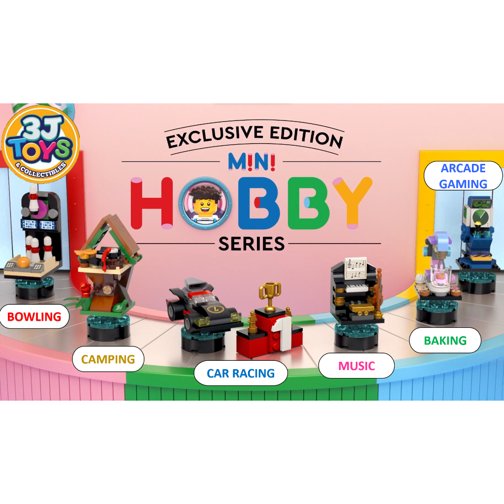 LEGO Exclusive Edition Mini Hobby Series Complete Set c/w Display Stand ...