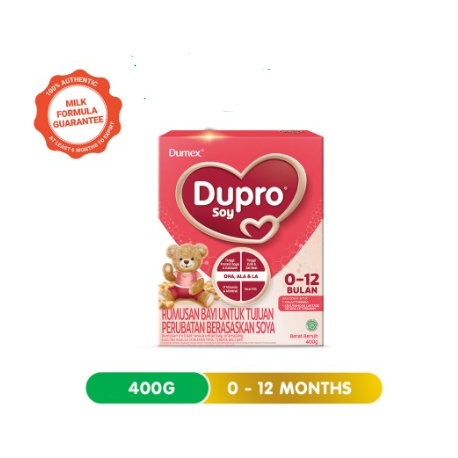 Dumex Dupro Soy Tailored Nutrition Milk Formula 0-12 months (400g ...