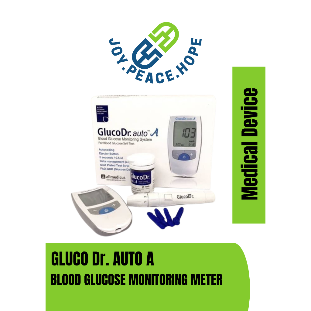 GLUCO Dr. AUTO-GLUCOSE MONITORING METER SET X 25 TEST STRIP | Shopee ...