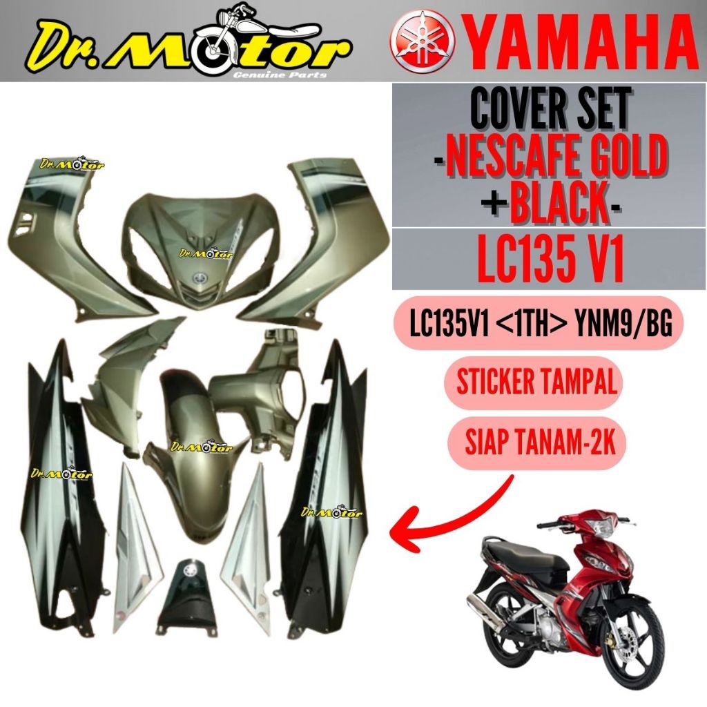 YAMAHA LC 135 V1 LC135 V1 COVERSET COVER SET BODY CAVER KAVER BODY SET ...