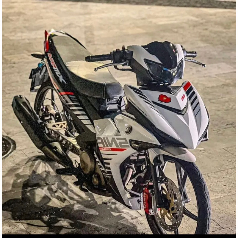 COVER SET Y15 v1 /v2 SNIPER MX PUTIH VIETNAM CUSTOM free embrem timbul ...