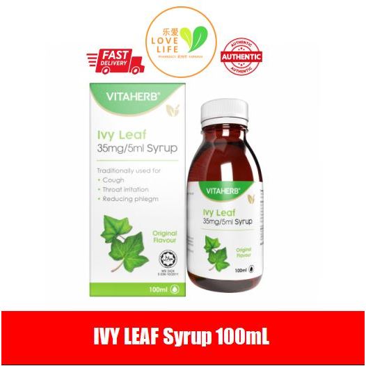 VITAHERB Ivy Leaf Syrup Original (100ml) - For Cough & Flu | Shopee ...